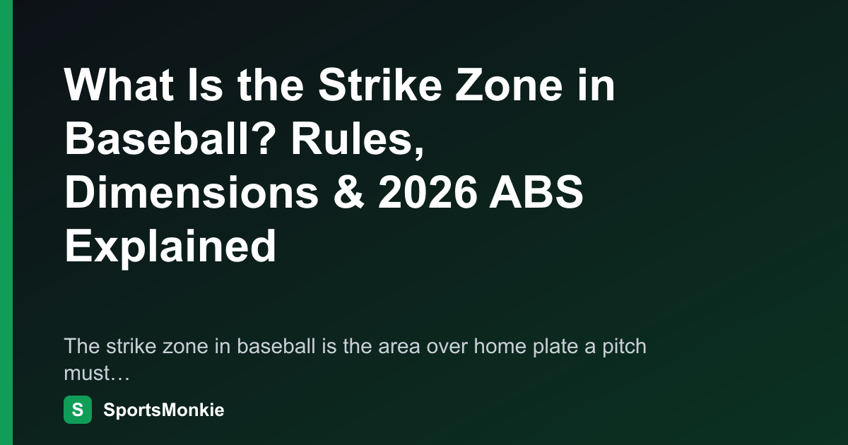 What Is The Strike Zone In Baseball Rules Dimensions And 2026 Abs Explained